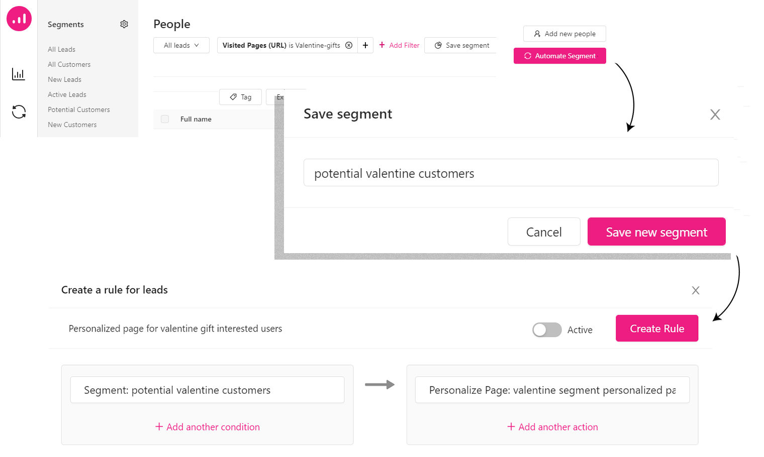 website-personalization-strategy-automation-for-a-segment - Growmatik